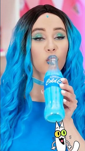 24 HOURS of ONLY EATING ONE COLOR FOOD! Pink vs Blue Food Challenge