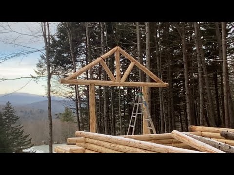 Log Truss installed