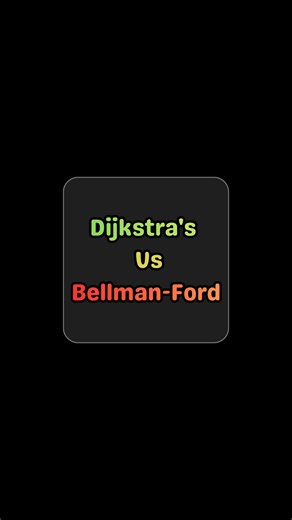 Tech Rewired on Instagram: "Dijkstra vs Bellman Ford, shortest path algorithms in DSA, graph algorithms comparison, time complexity analysis, and exam-oriented concepts every student must understand. Dijkstra vs Bellman Ford explained to help you choose the right shortest path algorithm, understand negative edge weights, and avoid common mistakes in DSA exams and coding interviews. Save this for graph revision. Which algorithm do you find more confusing? Follow @tech.rewired for DSA, AI, and tec