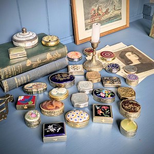 Vintage Pill Box: Ornate Brass, Silver, Onyx, Enamel Snuff/needle Box - Etsy