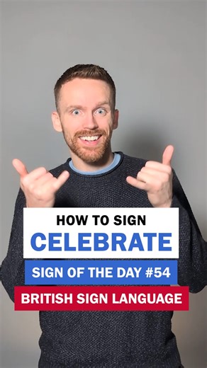 How to sign Celebrate: BSL Sign of the Day 54 Learn how to sign Celebrate in BSL. The sign for celebrate is the same as party or celebration. #BSL #BritishSignLanguage #BSLSignoftheDay | Commanding Hands