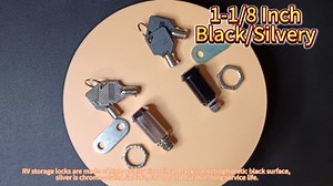 Jayseon 3 Pack RV Storage Locks, 1-1/8" Cabinet Locks with Keys, RV Cam Lock Keyed Alike RV Locks for Storage Door, Zinc Alloy