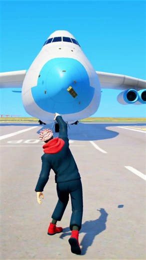 🔥 GTA V : Dkong Destroys Cargo Plane | Epic Explosion Scene #gta5 #shorts