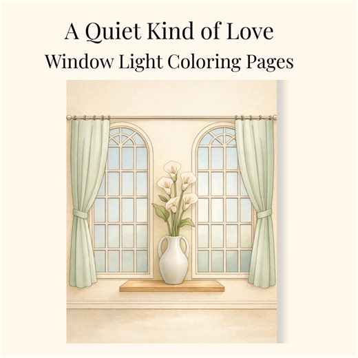 A Quiet Kind of Love – Window Light Coloring Pages for Adults | Cozy Interior Coloring Book | Printable PDF & Digital PNG - Etsy