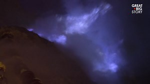 An Incredible Indonesian Volcano That Burns a Vivid Bright Blue Due to Sulfuric Gas Combustion