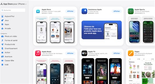 Apple fait évoluer la version web de l’App Store - Belgium iPhone