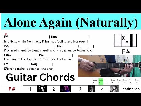 Alone Again (Naturally) by Gilbert O'Sullivan - Guitar Chords & Lyrics @TeacherBob