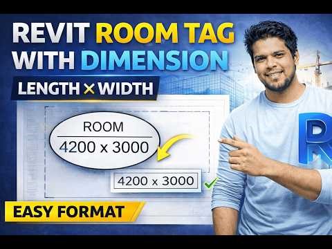 Revit Room Tag Show Length & Width | Step by Step Tutorial