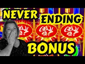 LONGEST BONUS ROUND on PANDA MAGIC, Dragon link slot machine.