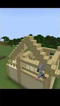 Tutorial — Easy Starter Fancy House🤗 #minecraft #shorts