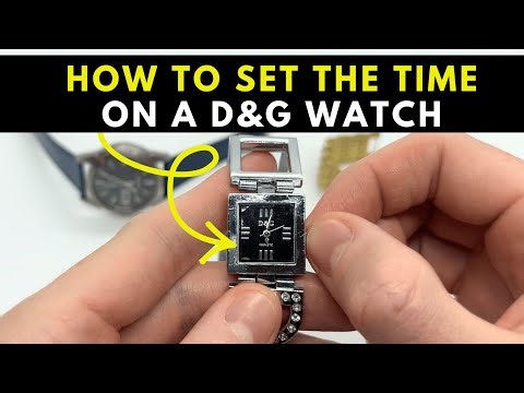How to Set the Time on a D&G Watch - Time Only Watch Model