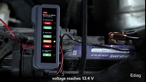 EDIAG 12V Car Battery Tester Automotive - Battery Checker, Analyzer to Check Alternator & Battery Charging System, LED Indication(12v Battery Meter)