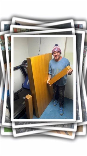 Design stage of new board. Bought this table from Derian House. Going to donate cutting board back to Derian House. (Made from one of the legs!! #derianhouse #endgrainant #fyp #woodwork #kingcharlesspaniels