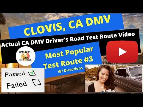 ACTUAL DMV BEHIND THE WHEEL TEST ROUTE * Clovis CA DMV Driver's Test Course #3 License Tips to Pass