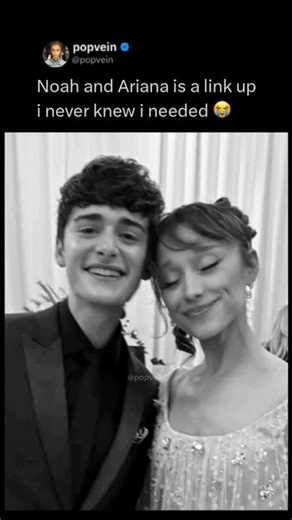 Noah schnapp and Ariana Grande is a link up i never knew i needed 😭