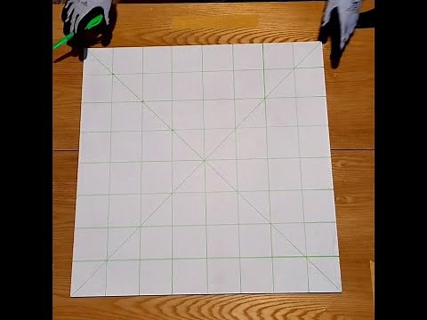 How to draw a barn quilt grid without measuring and no math calculations.