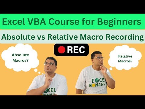Absolute vs relative macro recording| Excel VBA Course for beginners 04
