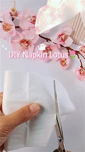 DIY Aesthetic Napkin Flower 🌺 | Easy Handmade Home Decor Ideas #Shorts #diy #craft #bome