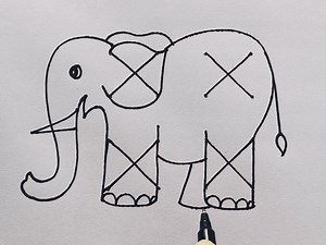 Elephant Drawing Easy 👌 #drawing #draw #artist #artwork #painting | Drawing Teacher