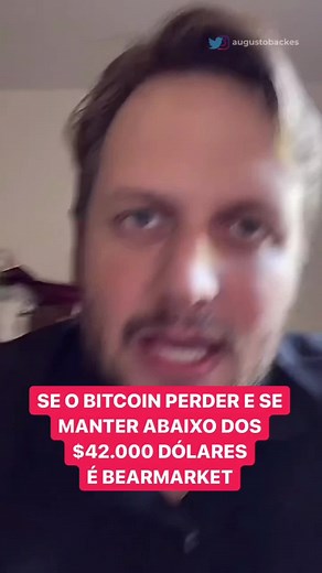 Se o Bitcoin perder e se manter abaixo dos $42000 dólares, é Bear Market #bitcoin #ethereum #cardano #cryptocurrency #crypto #binance #criptomoedas #cripto #dinheiro #hold #augustobackes #nft #fy #fyp