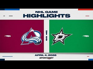 NHL Highlights | Avalanche vs. Stars - April 4, 2026
