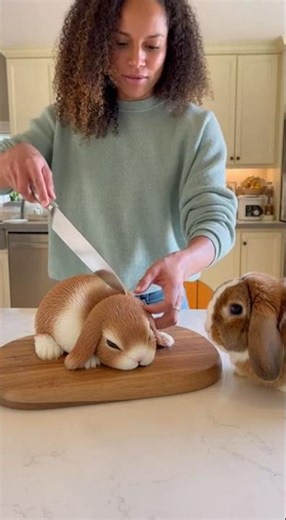 “Rabbit Freaks Out Thinking Cake Is Another Bunny – Hilarious Reaction!”