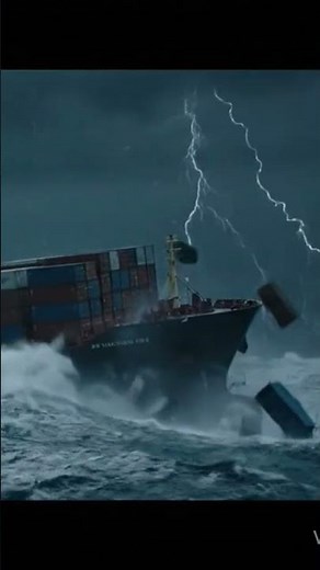 Cargo Ship Capsizes in Violent Ocean Storm!