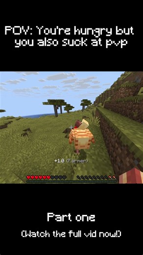 When you're hungry but you also SUCK at Minecraft pvp #minecraft #civilization #meme #shorts