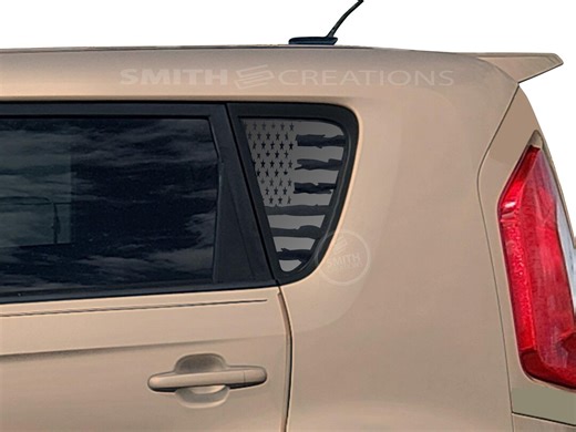 Distressed American Flag Window Decal Fits Kia Soul (2008-2013) Version 2 - Etsy