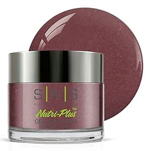 SNS Nail Dip Powder, Gelous Color Dipping Powder - Spanish Sangria (Brown/Mauve, Shimmer) - Long-Lasting Dip Nail Color Lasts 14 Days - Low-Odor & No UV Lamp Required - 1.5oz