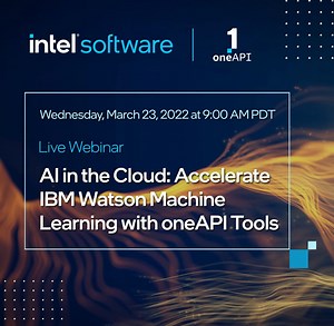 How does the oneAPI AI Analytics Toolkit integrate with IBM Watson? Join us on 3/23 as presenters from Intel and IBM showcase how the integration works. Sign up here: https://intel.ly/3JdOqMf #oneAPI #AI #machinelearning #IntelAI #IBMWatson | Intel Dev Tools | Facebook