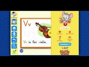 105 ABC Mouse -Level 3 Lesson 52 - Reading - The Letter V - Alphabet Painting - V is for Violin