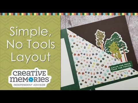 Simple, No Tools Scrapbook Layout