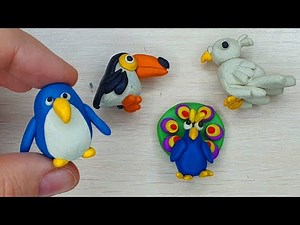 Animals Easy Diy Clay Making baby birds Clay Animals