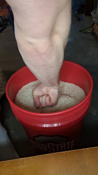 Rice Bucket Workout part 3 #Fitness #ArmDay #Forearms #gripstrength #armwrestling