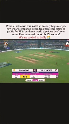 India in Big Trouble? 😭 West Indies Dominating | Semi Final Qualification Drama Explained #yt #viral