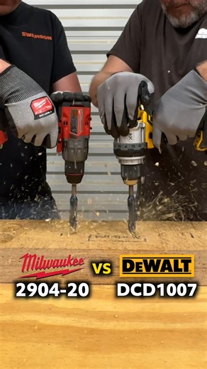 Pro Tool Reviews on Instagram: "Nearly a photo finish in this hammer drill head-to-head! Milwaukee's 2904 with a close W against the DeWalt DCD1007 #powertools"