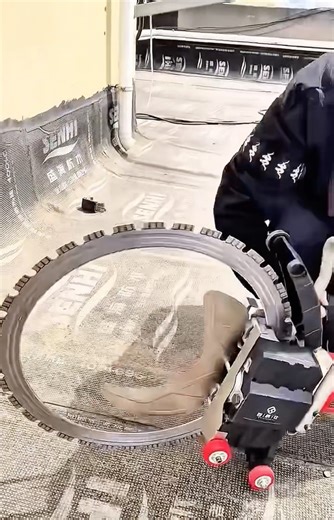 Ring Saw Cutting Concrete & Stone Like Butter 😳