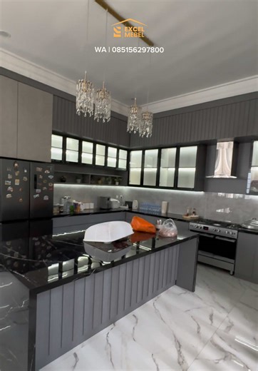 Project Luxury Kitchen set at Sentul City,Bogor 📍 Hpl by @taco.id ORDER NOW ‼️Thank You 🫰 #kitchenset #furniturejakarta #mebelmurah #excelmebel