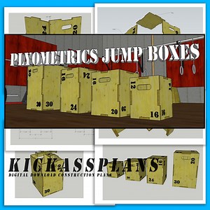 Plyometrics Jump Boxes Complete Set, Build Book, Wood Shop Project, Fitness PDF Digital Download Print and Build at Home - Etsy