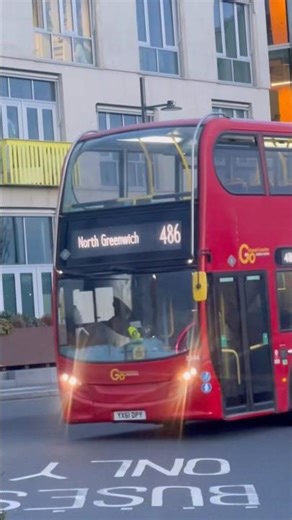 2 Bus Route 486s at North Greenwich #explore #londonbus #buses #tfl #travel #foryou #shorts