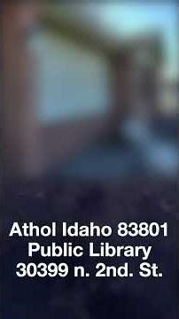 83801 Athol Idaho Public Library 30399 N 2nd st