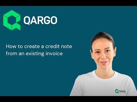 How to create a credit note from an existing invoice