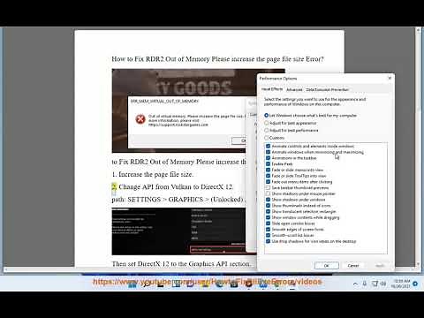 Fix RDR2 Out of Memory Please increase the page file size Error - Fix ERR_MEM_VIRTUAL_OUT_OF_MEMORY