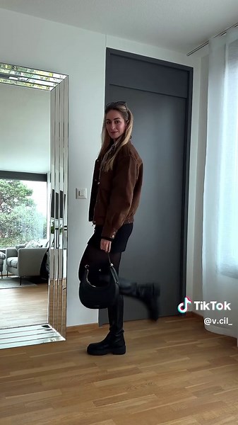 Stylish Brown Bomber Jacket for Fall Looks