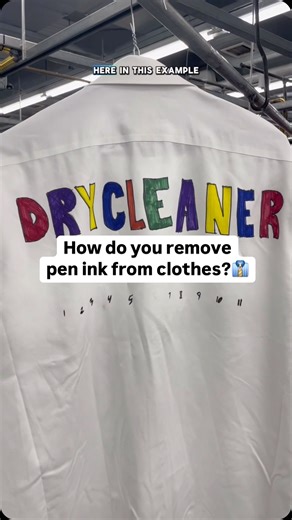 How do you remove pen ink from clothes? #stain #drycleaning #howto #explain #satisfying | Yale Cleaners
