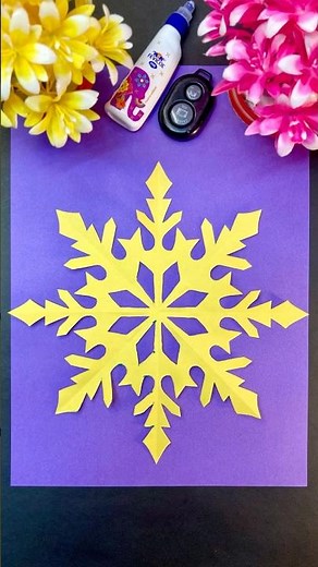 Easy Paper Cutting Mandala | Beautiful Flower Snowflake Design for Beginners #snowflakes