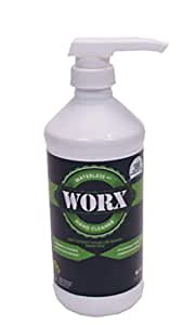Worx Waterless‐Bit Hand Cleaner 16 oz. (473 ml.), 135 Hand Washes in Every Bottle! For Auto Mechanics, Heavy Duty Industrial/Commercial Liquid Soap use with or without water.