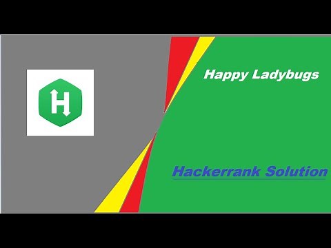 Happy Ladybugs Hackerrank Solution