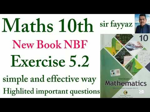 Maths class 10th | exercise 5.2 | NBF |new book| ex 5.2 | unit 5 | Algebraic fractions